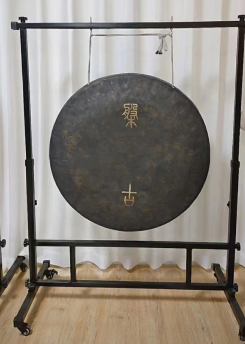 Square Steel Gong Stand with Wheels
