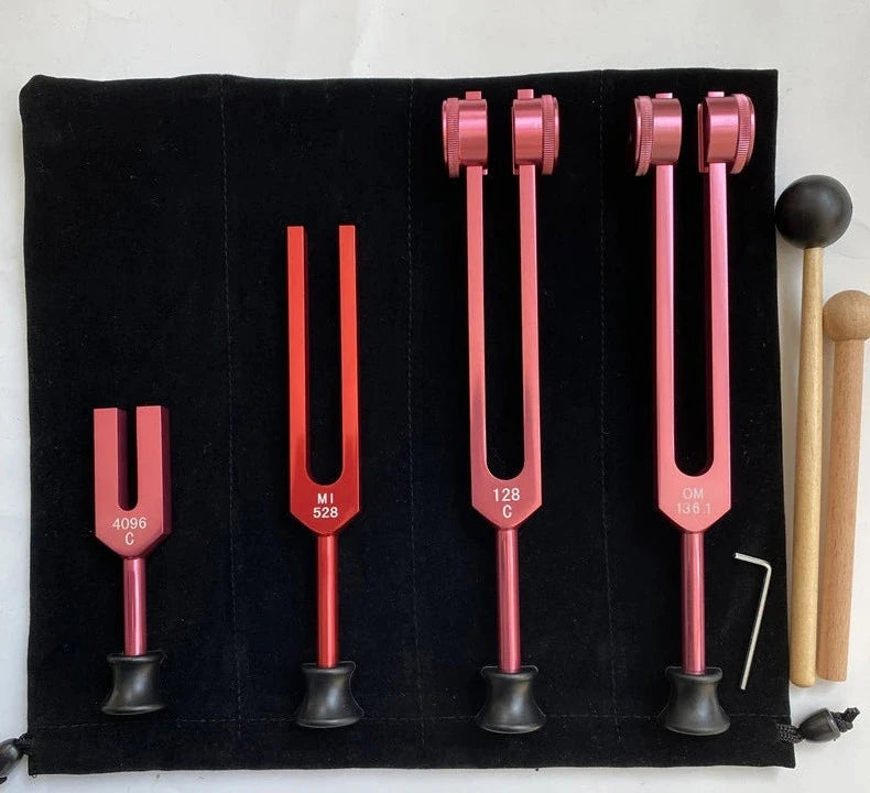 4 pc Cosmic Balancing Tuning Forks + FREE Bag and Mallets – Life ...