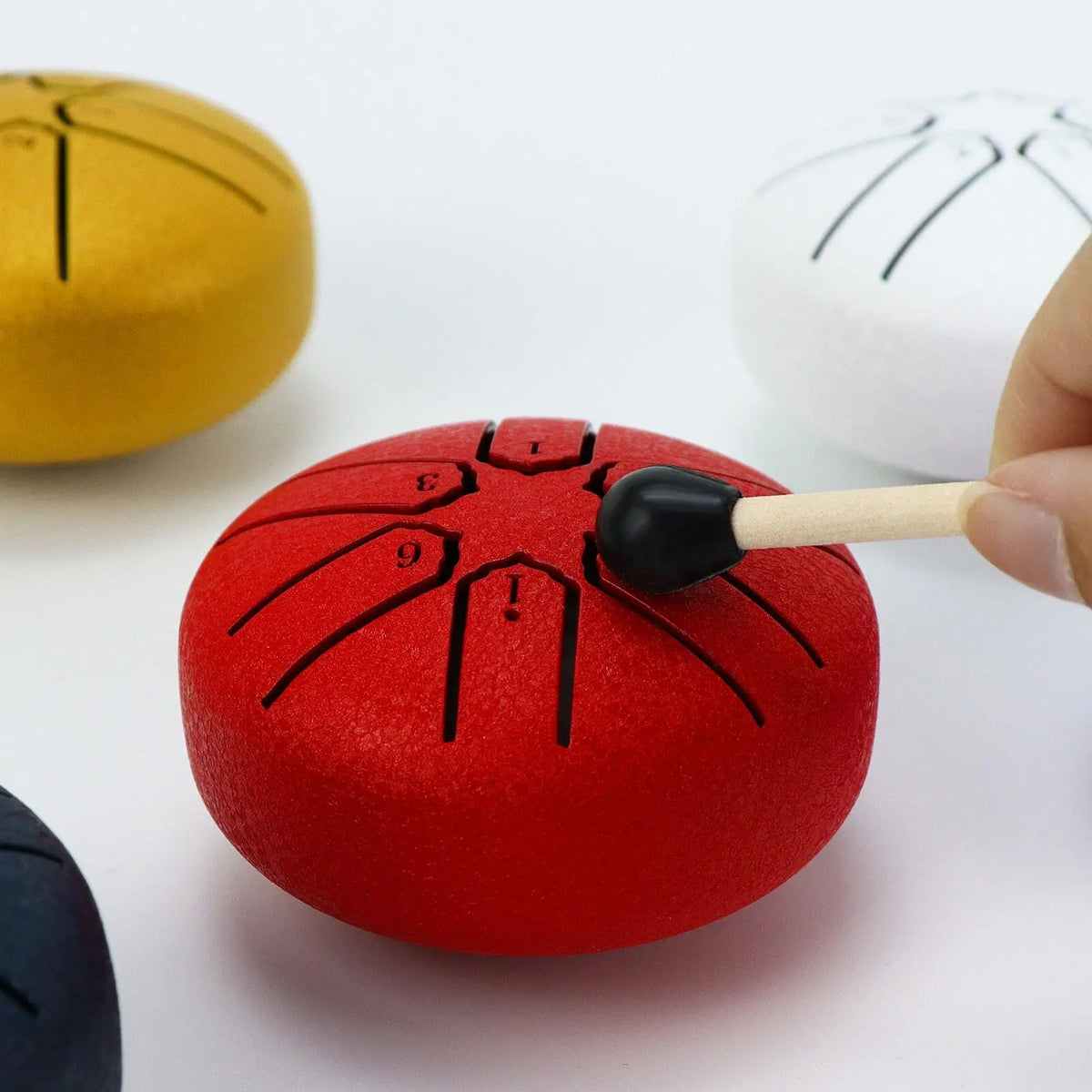 Pointed Design 3inch, 6-tone Mini Steel Tongue Drum + FREE Mallet