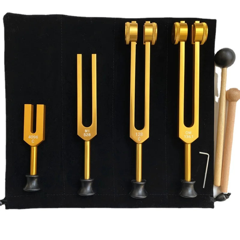 4 pc Cosmic Balancing Tuning Forks + FREE Bag and Mallets – Life ...