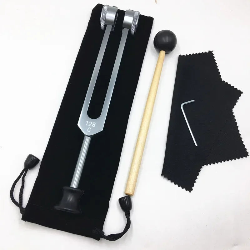 128Hz Otto Weighted Tuning Fork + FREE Pouch and Mallet
