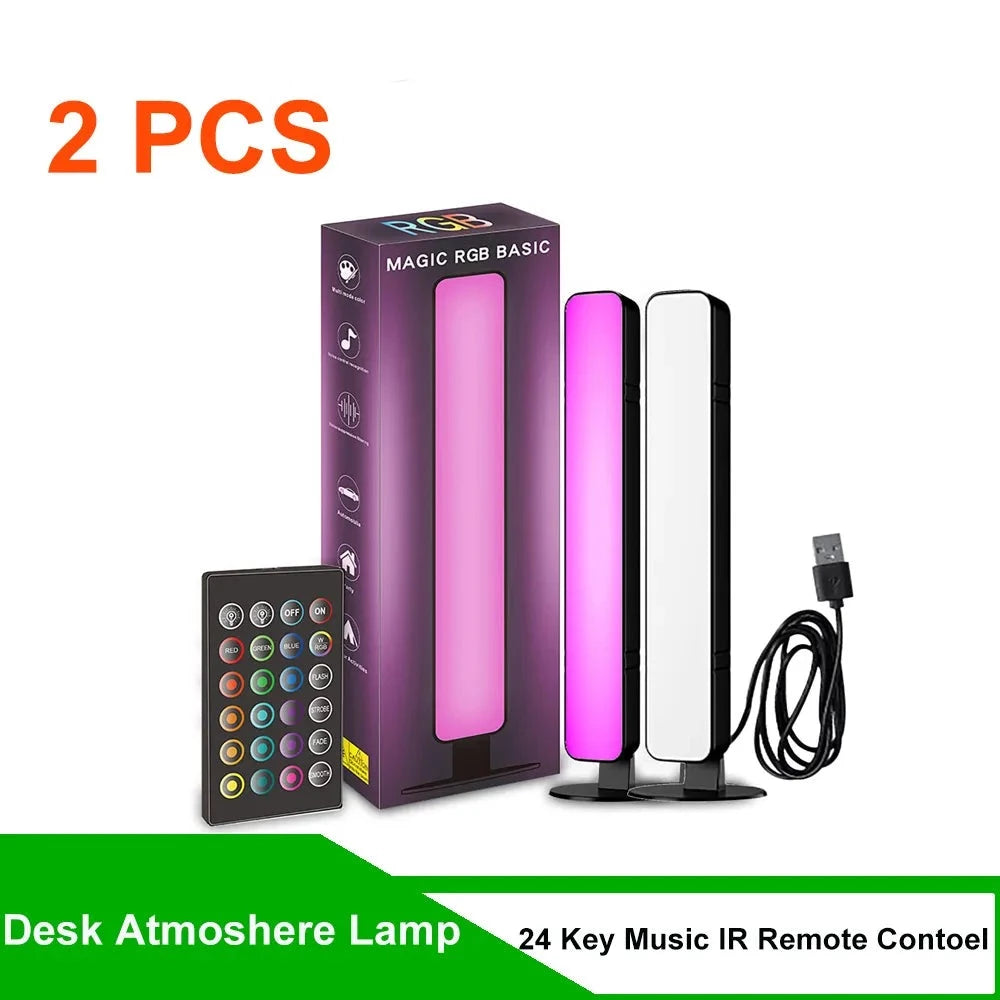 Music Sync LED RGB Light Bar with 24 Key Remote Control, 4 Mode
