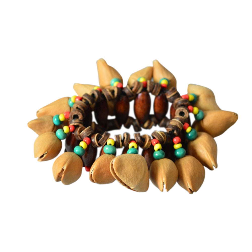 African Nut Shell Rattle Percussion Bracelet – Life Changing Energy