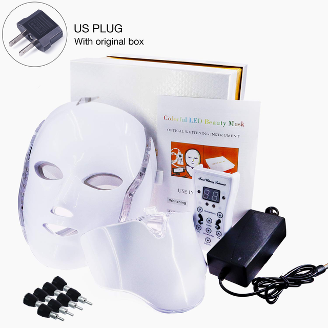 7 Color LED and Photon Face and Neck Mask