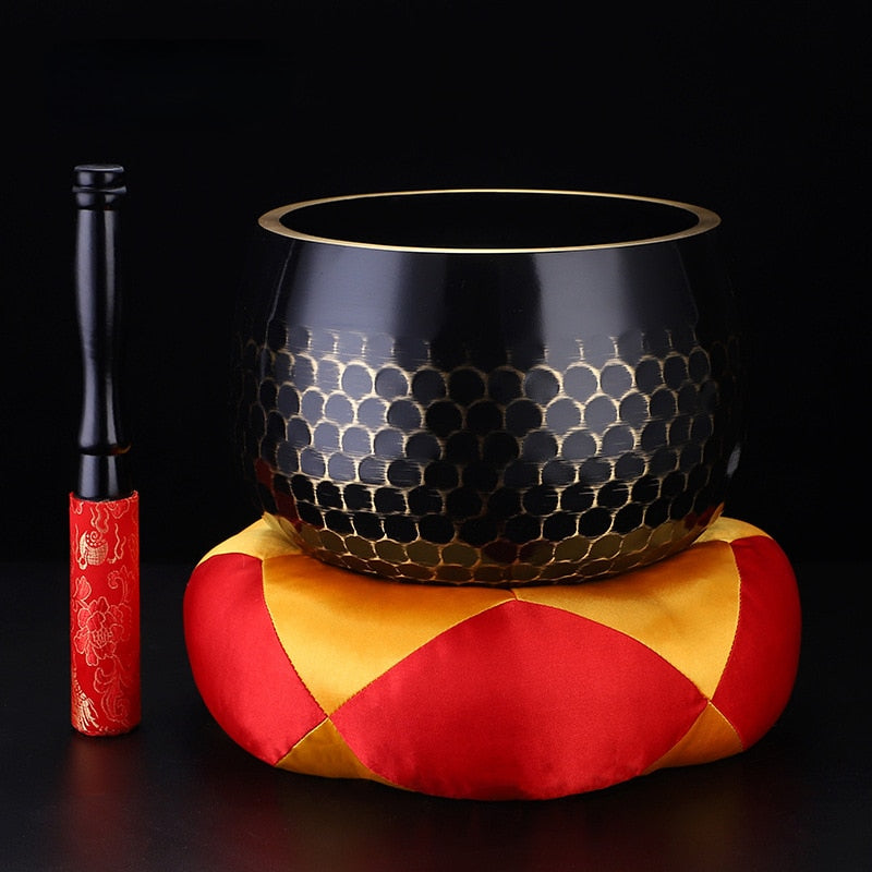 Black Brass Chinese Japanese Rin Gong Singing Bowl