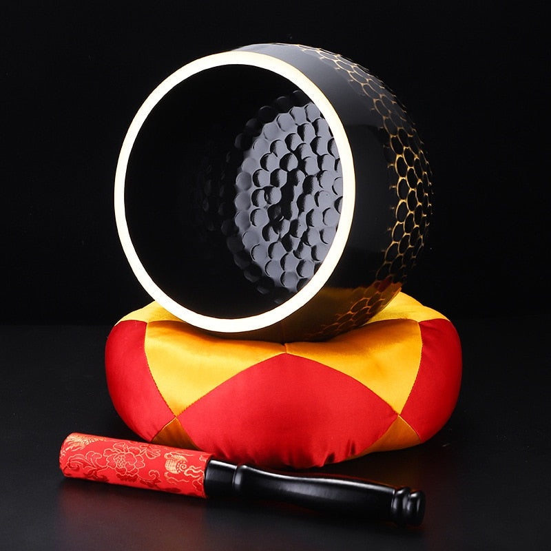 Black Brass Chinese Japanese Rin Gong Singing Bowl
